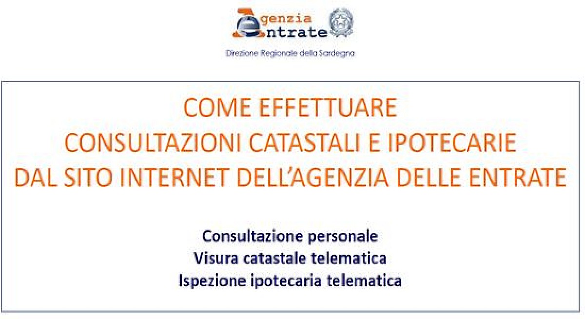 Come effettuare consultazioni catastali e ipotecarie online: la guida ...