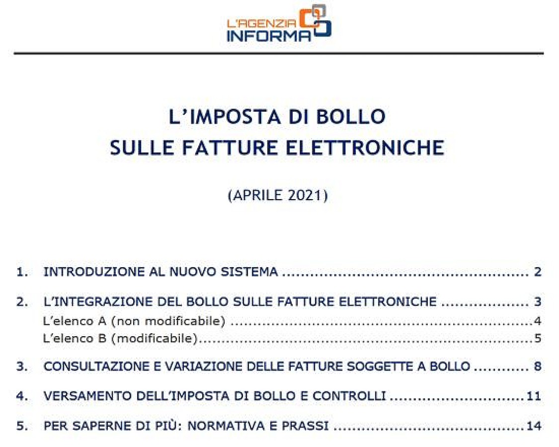 Fatture elettroniche, dall'Agenzia delle entrate la guida sull'imposta ...