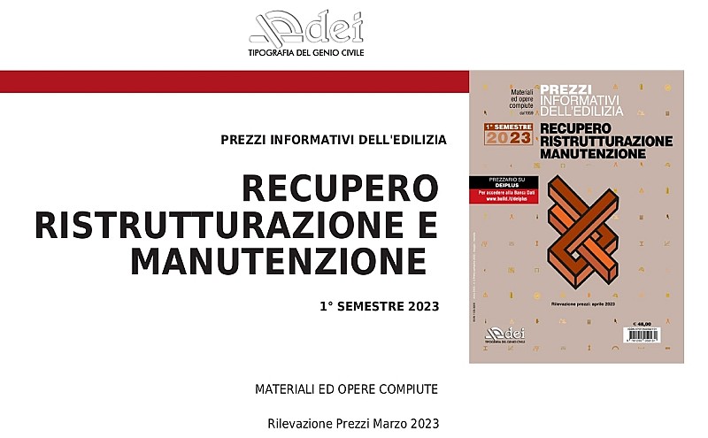 Prezzario DEI: Recupero ristrutturazione e manutenzione | Build News