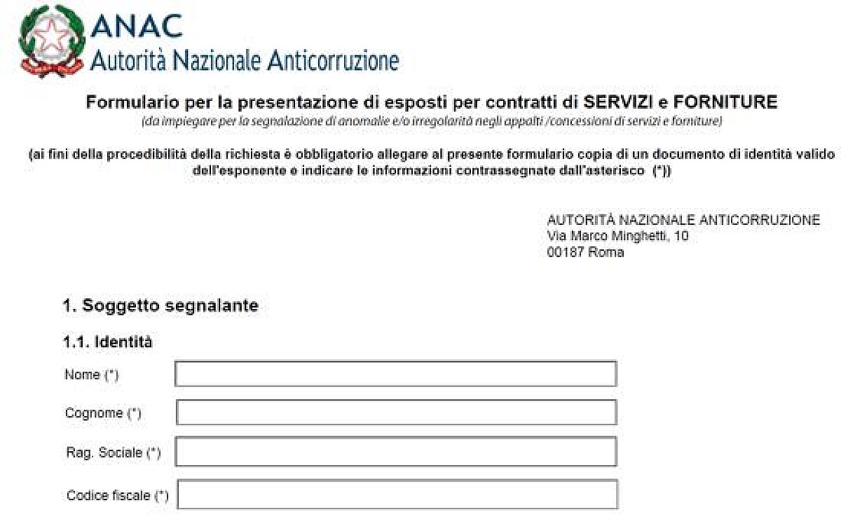 Irregolarità negli appalti e concessioni: i nuovi moduli per le segnalazioni all'Anac | Build News